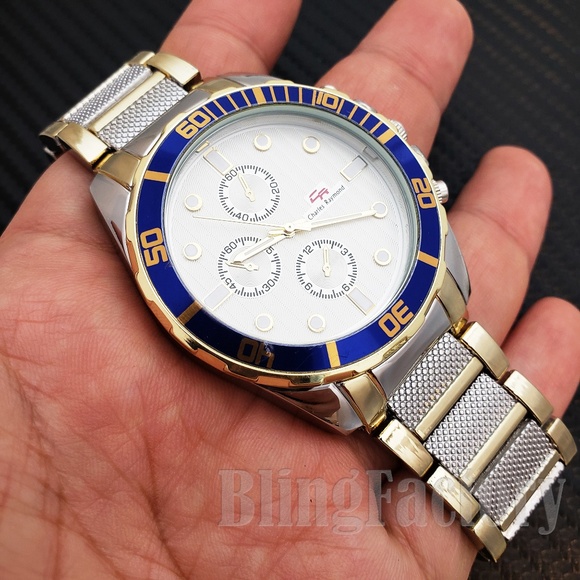 Accessories | Two Tone Luxury Metal Band Wrist Dress Watch | Poshmark